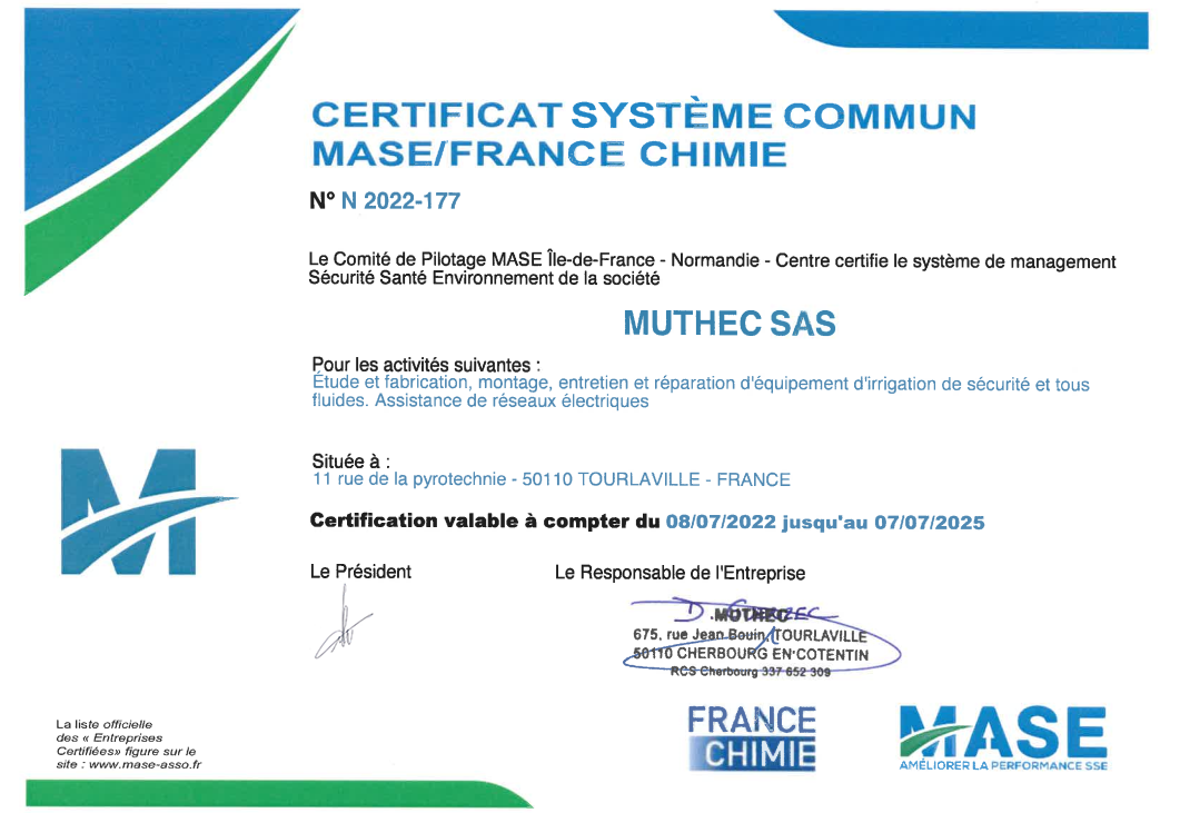 Securité MASE - Muthec